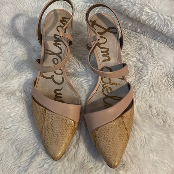 Sam Edelman | Shoes | Sam Edelman Othello Croc Leather Slingback Heels ...